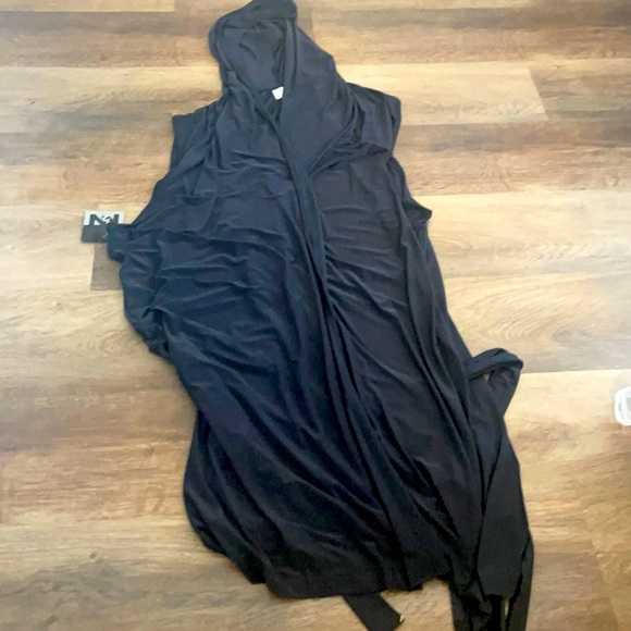 N2N bodywear | Intimates & Sleepwear | Hooded Lounge Robe Black Cape ...